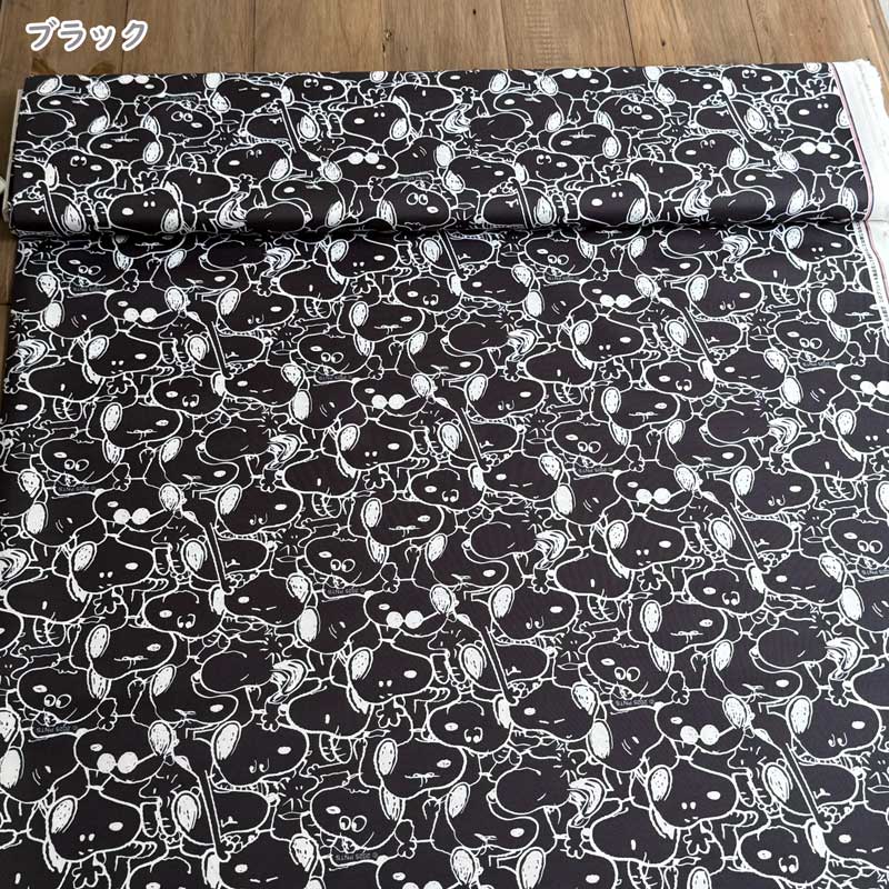 スヌーピーSNOOPY モノトーン ポリエステルオックス カーキ/ホワイト/ブラック (ピーナッツPEANUTSキャラクター・入園入学通園通学 ...