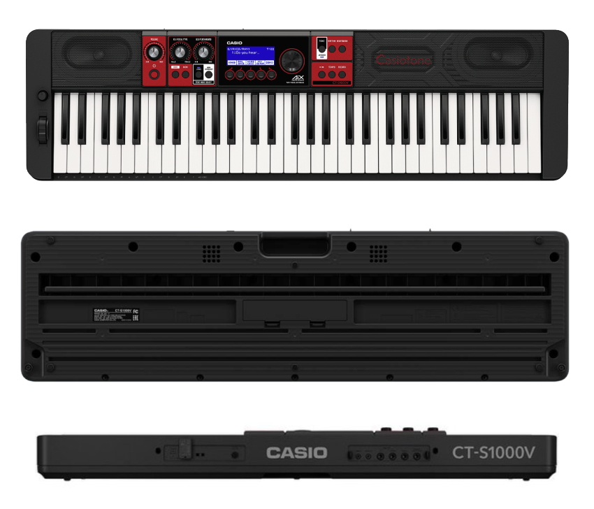 CASIO 61鍵盤キーボード CT-S1000V「テーブル型スタンドやケース2種付き」Casiotone カシオトーン : メリーネットは ...