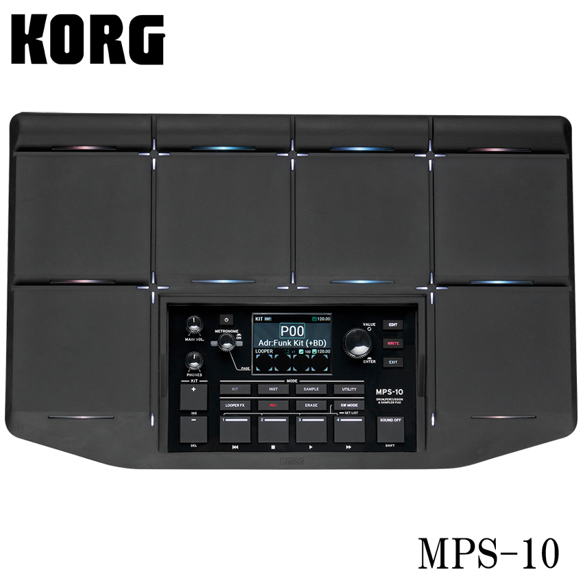 KORG（コルグ） サンプリングドラムパッド MPS-10 DRUM PERCUSSION & SAMPLER PAD : 福山楽器センター ...