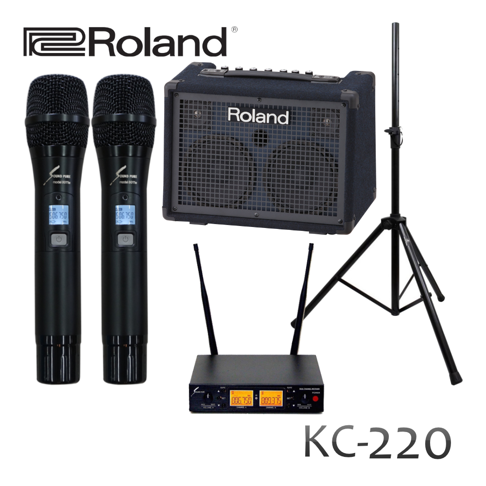 ローランド ワイヤレスマイク2本付き Roland KC-220 飲食店でのライブや音楽会にお勧め : 福山楽器センターYS店 - 通販 - Yahoo!ショッピング