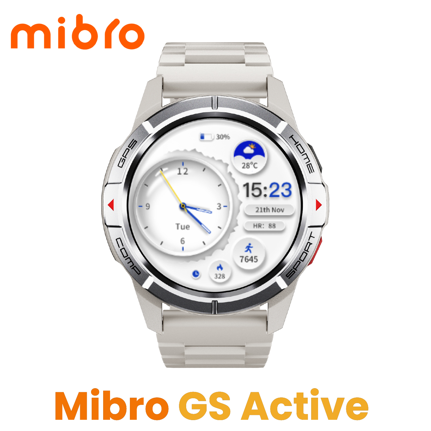 1年保証 Mibro Watch GS Active スマートウォッチ 電池長持ち スポーツ 5ATM防水 健康 アンドロイド アイフォン おしゃれ :su380010:Mibro 公式ストア ...