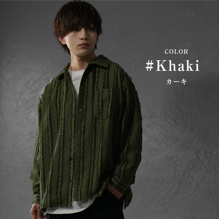 MinoriTY Select フリンジストライプシャツ :67721:MinoriTY Yahoo!店 - 通販 - Yahoo!ショッピング