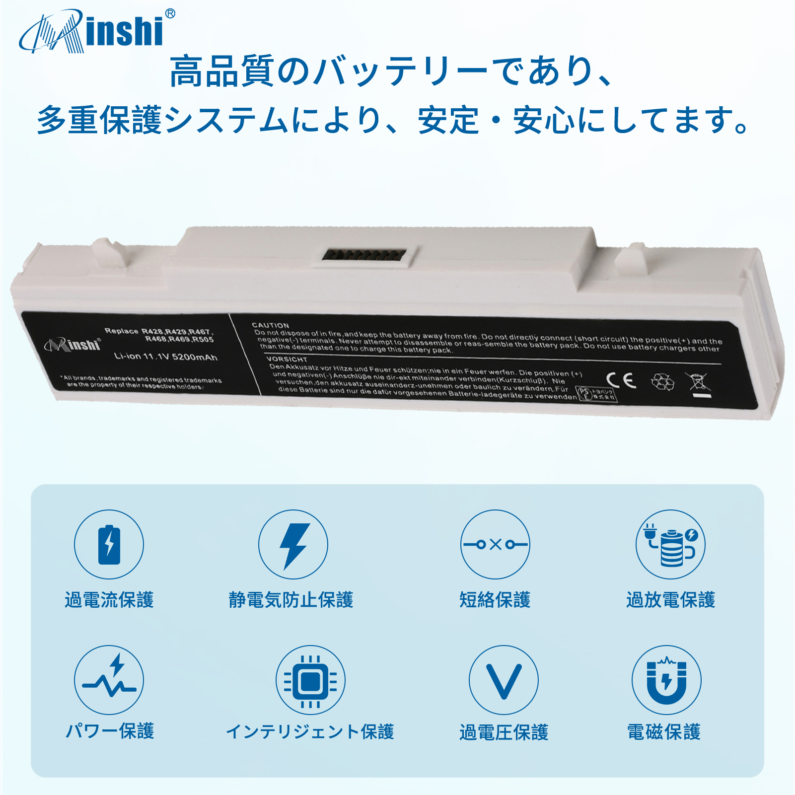 SAMSUNG 【PSE認定済】【1年保証】 minshi サムスン AA-PB9NC6B 対応 互換バッテリー 5200mAh 高品質交換用 ...