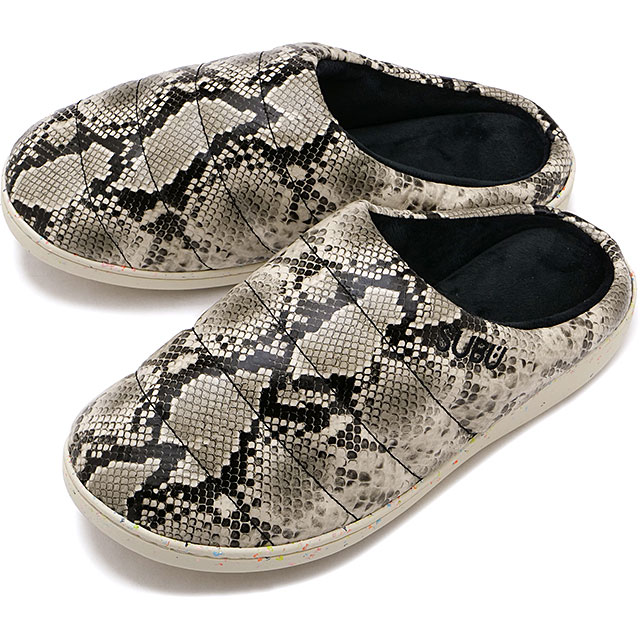 SUBU スブ 冬用サンダル リサイクル パイソン SR-08 RE：PYTHON メンズ・レディース クロッグ ルームシューズ オフィス キャンプ GRAY 正規取扱店 : ミスチーフ ...