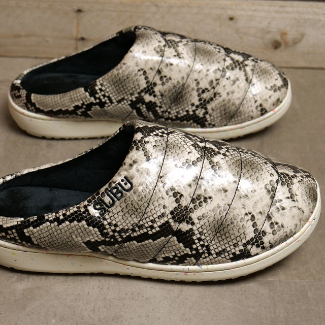 SUBU スブ 冬用サンダル リサイクル パイソン SR-08 RE：PYTHON メンズ・レディース クロッグ ルームシューズ オフィス キャンプ GRAY 正規取扱店 : ミスチーフ ...
