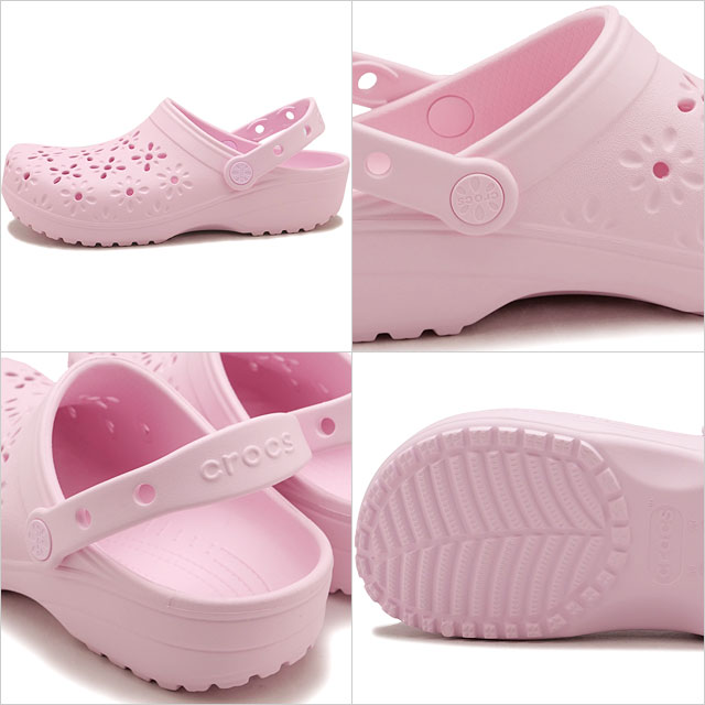 クロックス crocs サンダル クラシック フローラル カットアウト クロッグ 210927-6ZW SS25 レディース 靴 スライド ...