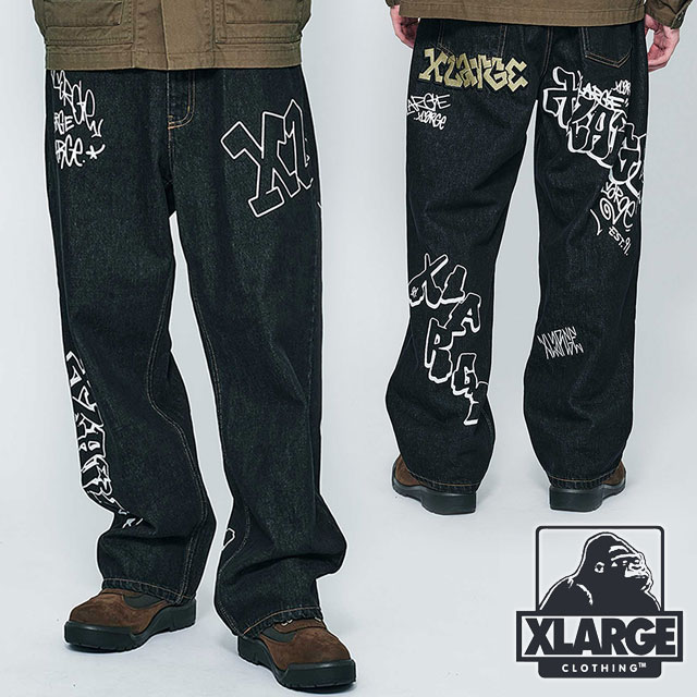 エクストララージ XLARGE メンズ グラフィティ デニムパンツ 101233031007 FW23 GRAFFITI DENIM ...