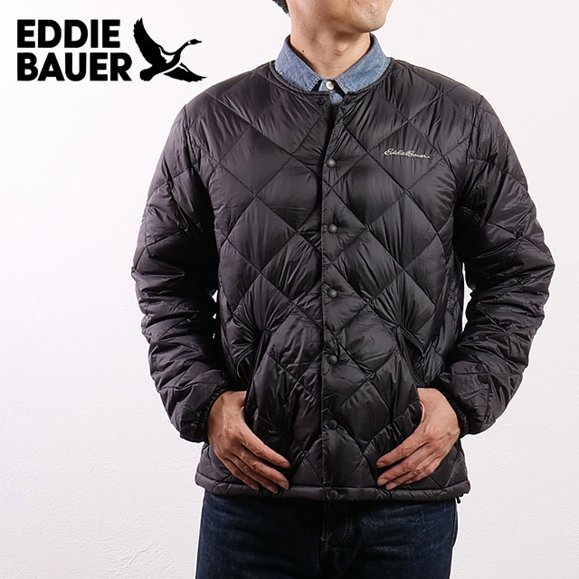 エディー・バウアー Eddie Bauer インナーダウンカーディガン [E942456M-06 FW25] INNER DOWN CARDIGAN メンズ アウター ライトダウンジャケット リップストップナイロン アウトドア BLACK 正規取扱店 Eddie Bauer（エディーバウアー） インナーダウンカーディガン