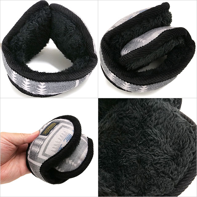 PENDLETON ペンドルトン フランネルイヤーマフ PDT-000-253032 FW25 FLANNEL EAR MUFF 耳当て イヤーマフラー 防寒 中綿 CHARCOAL 正規取扱 ...