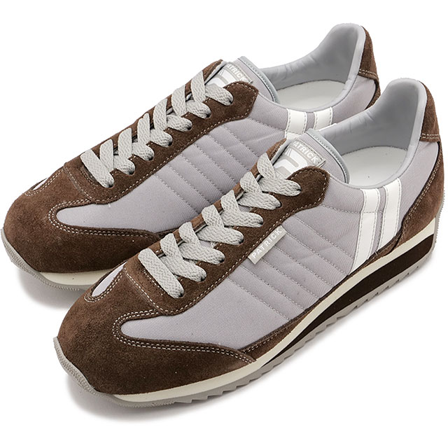 PATRICK（パトリック） 返品送料無料 スニーカー マラソン 942509 SS25 MARATHON 日本製 シーズン限定カラー RUGBYBL グレー ブラウン 正規取扱店 ...