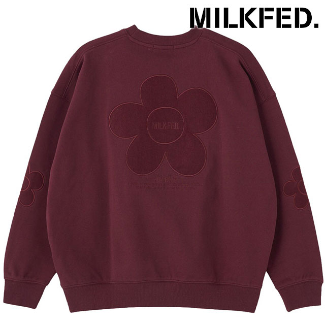 MILKFED.（ミルクフェド） フラワーエルボーパッチ スウェットトップ