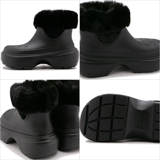 crocs（クロックス） レディース ストンプ ラインド ブーツ 208718-001 FW23 STOMP LINED BOOT 厚底 ...