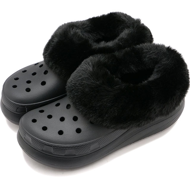 crocs クロックス レディース サンダル ファー エバー クラッシュ 208446-001 FW23 FUREVER CRUSH 厚底 ...