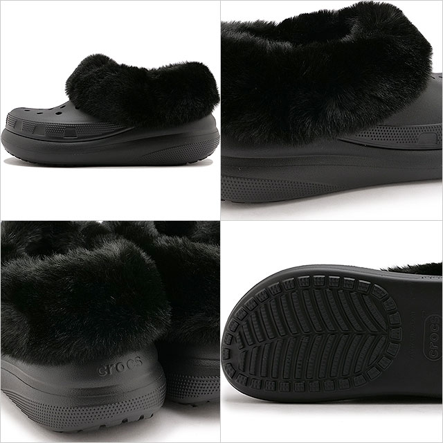 crocs クロックス レディース サンダル ファー エバー クラッシュ 208446-001 FW23 FUREVER CRUSH 厚底 ...