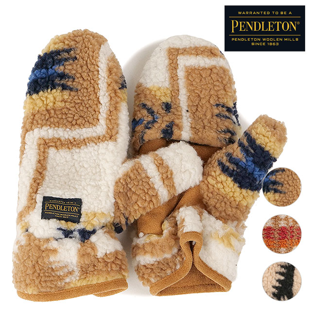 PENDLETON（ペンドルトン） ボアミトン PDT-000-243030 FW24 BOA MITTEN メンズ・レディース 手袋 フリースグローブ 防寒 正規取扱店 : SHOETIME ...