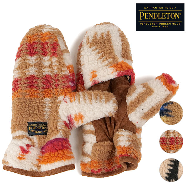 PENDLETON（ペンドルトン） ボアミトン PDT-000-243030 FW24 BOA MITTEN メンズ・レディース 手袋 フリースグローブ 防寒 正規取扱店 : SHOETIME ...
