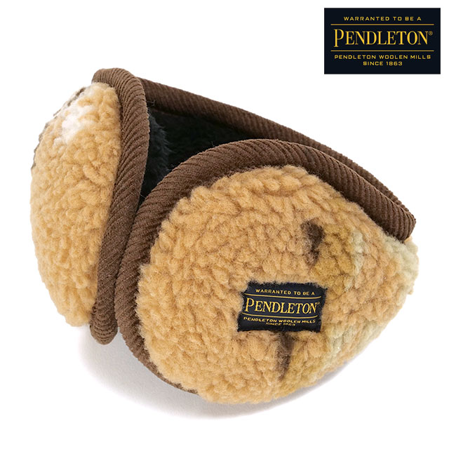 PENDLETON ペンドルトン ボアイヤーマフ PDT-000-253024 FW25 BOA EAR MUFF フリース耳当て イヤーマフラー 防寒 ジャガードボア BEIGE 正規取扱店 ...