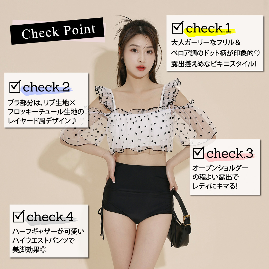 TeddyShop ビキニ 水着 2点セット フリル バンドゥ レディース TeddyShop ビキニ 水着 2点セット フリル バンドゥ レディース