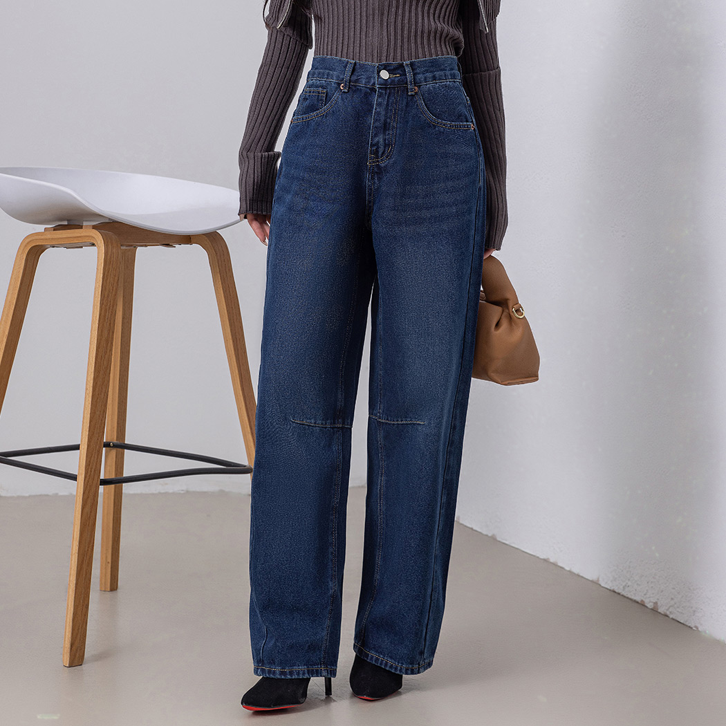 デニム パンツ レディース ゆったり ジーパン カーブパンツ ボトムス