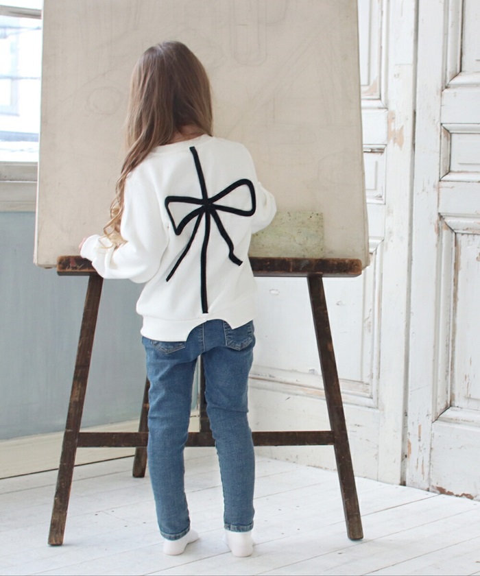 キッズ トレーナー 女の子 通販 スウェット 13272002 プルオーバー スエット 綿100% コットン 小学生 ジュニア 通学 パール ...