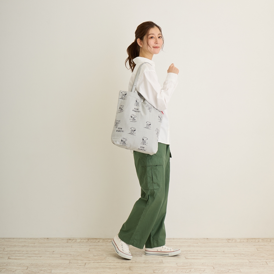 ROOTOTE ルートート スヌーピー 8587 通販 トートバッグ トートバック レディース 大きめ A4 通勤 通学 肩掛け 綿 コットン 軽量 軽い おしゃれ シンプル ...