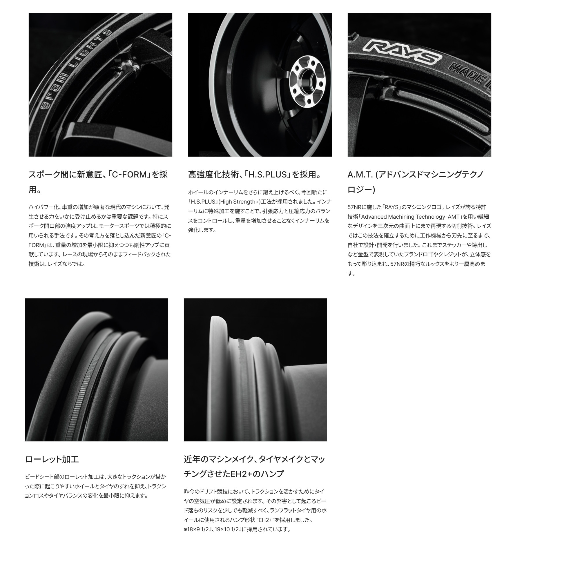 RAYS レイズ GRAM LIGHTS グラムライツ 57NR (4本セット) 5/100 19x8.5J +45 グラスブラック (6NJ) 584198545966NJ : メール ...