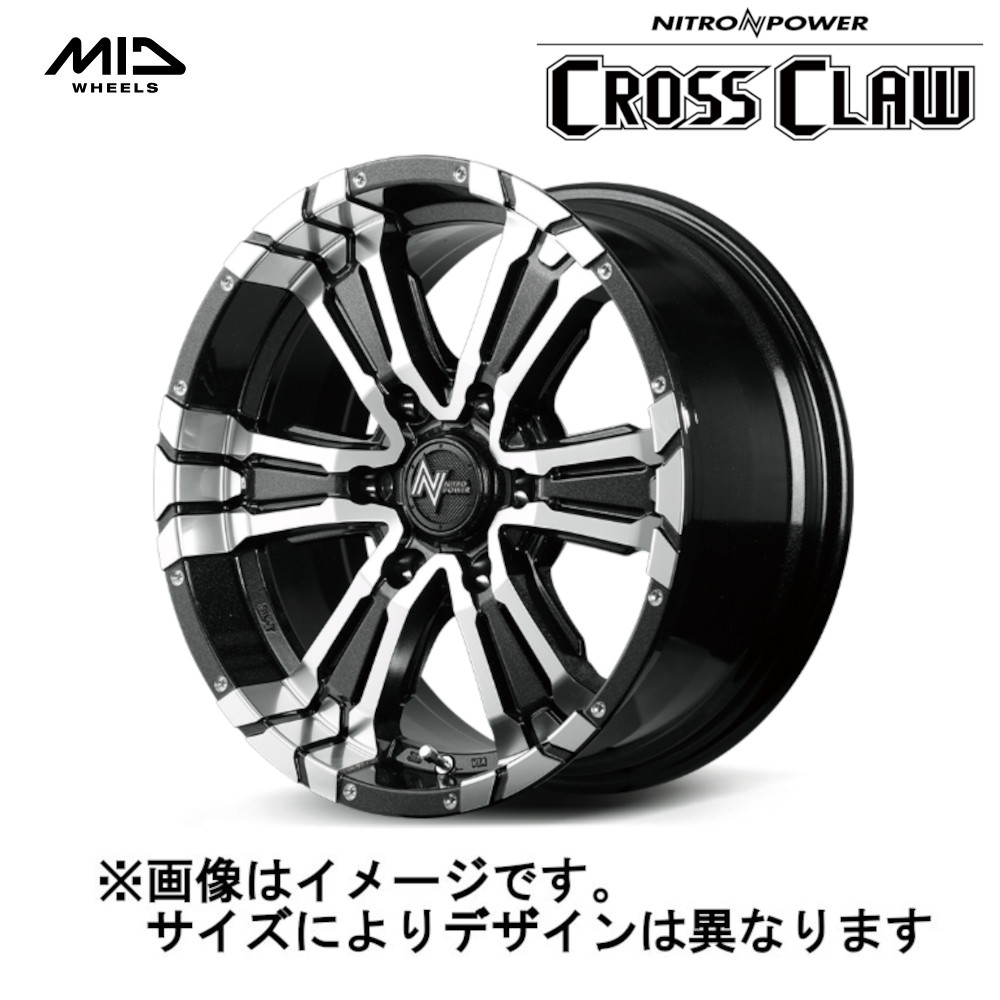 NITRO POWER MID ナイトロパワー CROSS CLAW クロスクロウ 5/114.3 17x7.0J +40 ブラックメタリック+ミラーカット : メールオーダーハウス no3 ...