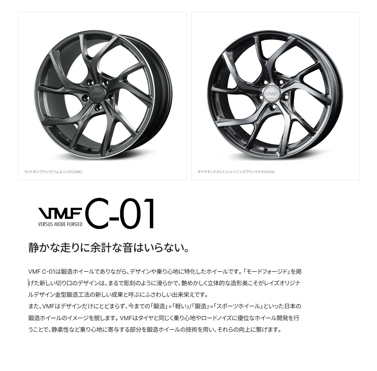 RAYS レイズ VERSUS MODE FORGET VMF C-01 5/112 20x8.5J +35 ダイヤモンドカット/シャイニング ...