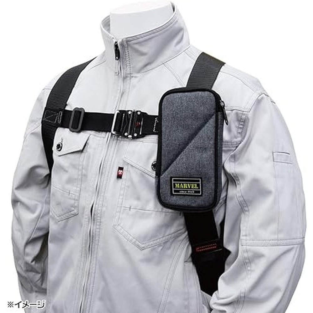 マーベル(MARVEL) 小物入れ スマホポーチ 1段 グレー MDP-SP1 本体: 奥行18cm 本体: 高さ3.5cm 本体: 幅 ...