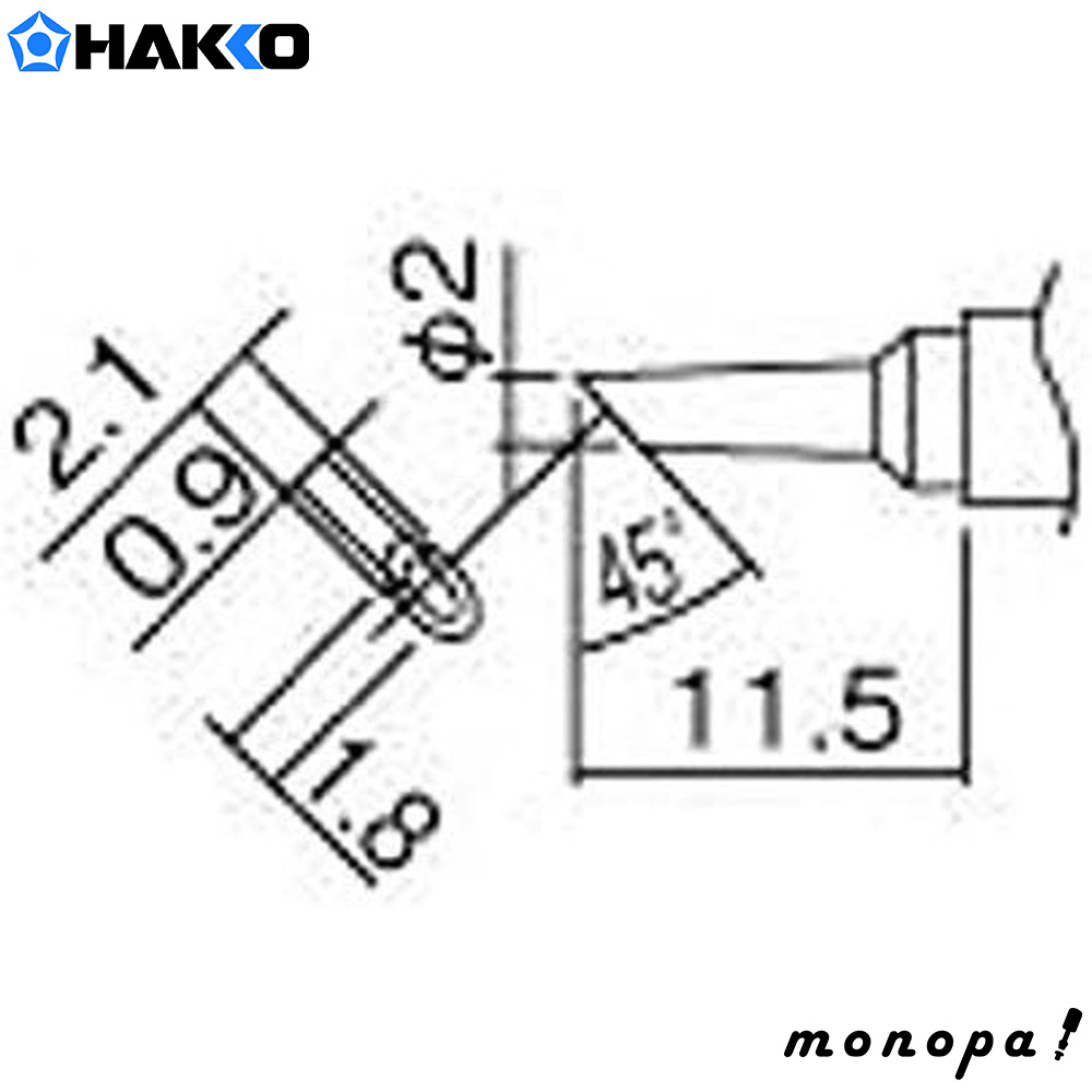 白光 HAKKO こて先 2BC型溝付き T12-BCM2 : モノパ ヤフー店 - 通販 - Yahoo!ショッピング