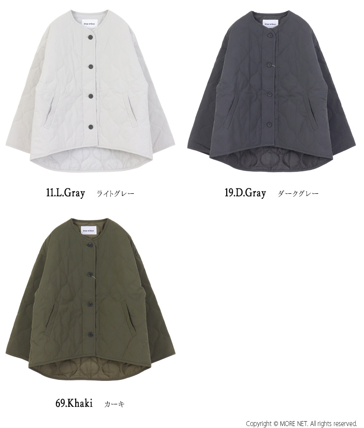 ブルーウィロー blue willow キルティングショートコート 01EFP17469