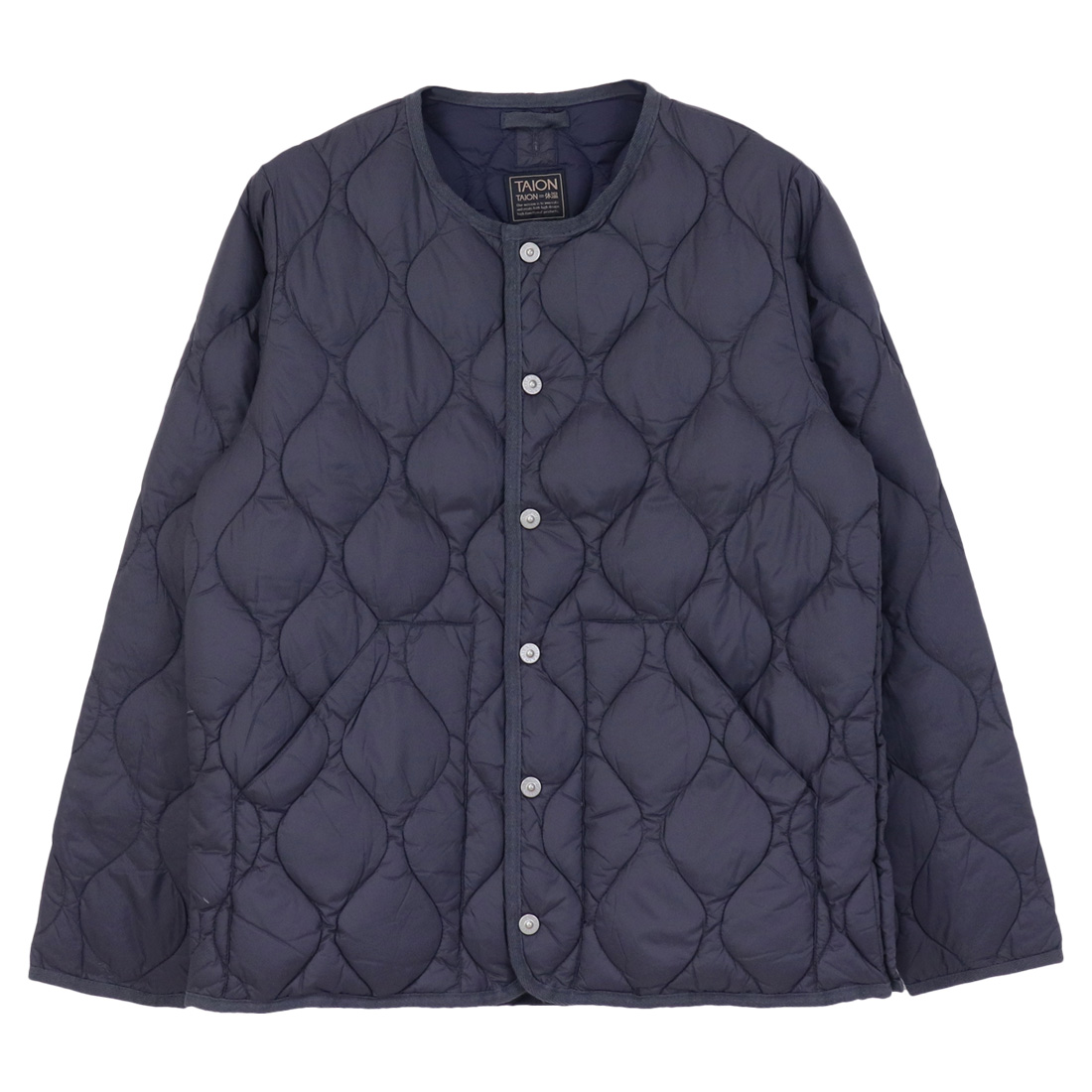 TAION（タイオン） ミリタリークルーネックダウンジャケット ソフト