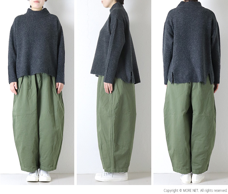 mao made（マオメイド） ヤクフィールハイネックAラインバックスリット