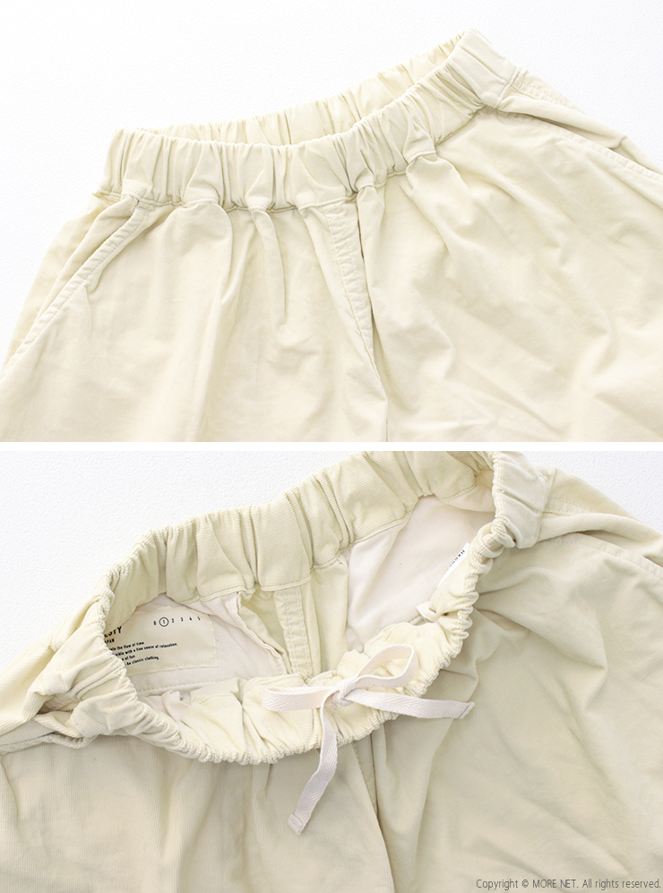 HARVESTY（ハーベスティ） 細コーデュロイイージーサーカスパンツ