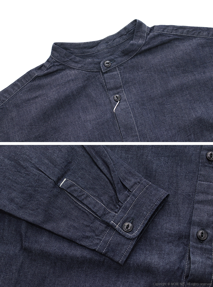 prit（プリット） prit 6ozデニムスタンドカラーシャツ P80645 日本製