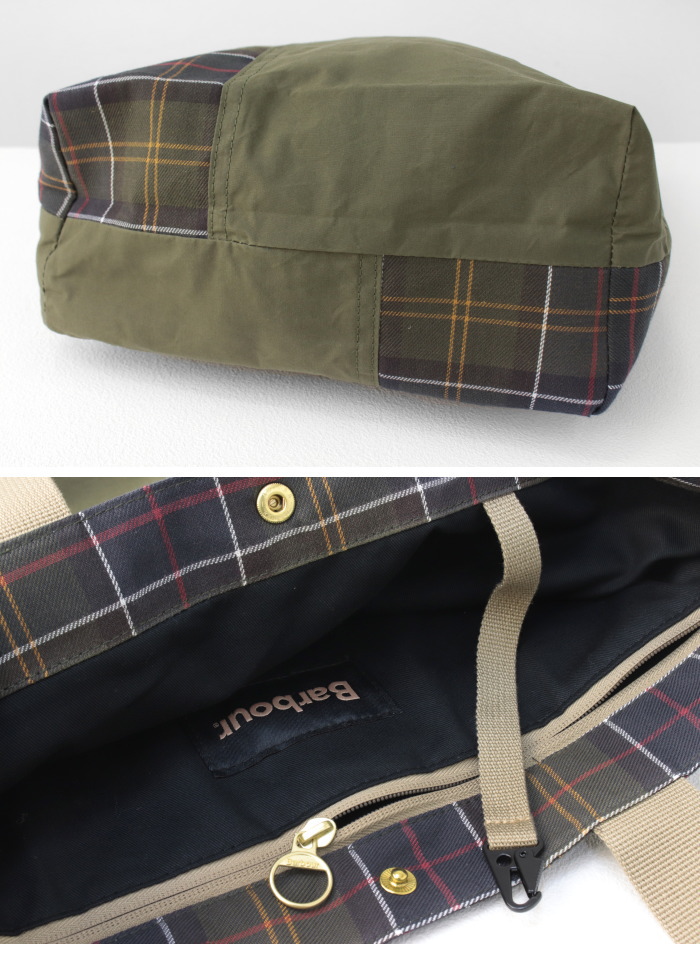 Barbour（バブアー） タータンチェック パッチワーク トートバッグ