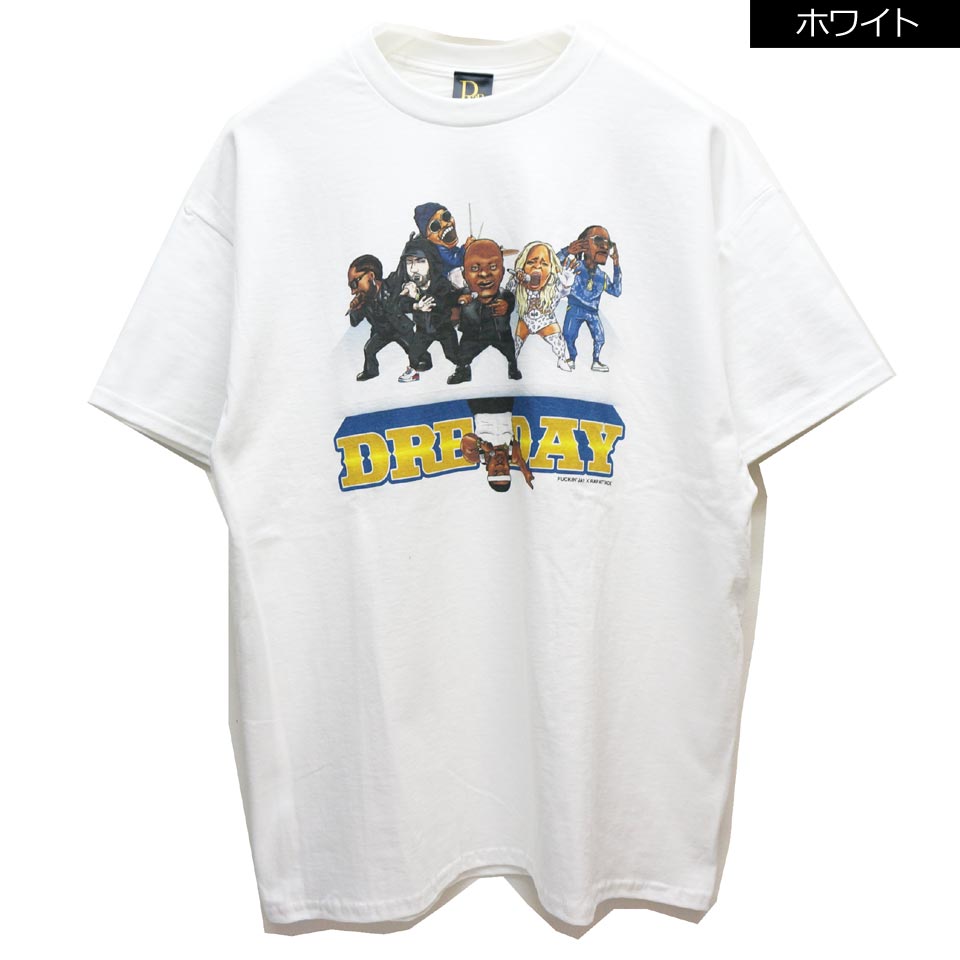 全2色 ラップアタック RAP ATTACK Tシャツ Fuckin' Jay × Rap Attack "Dre Day" Tee ラップTシャツ ヒップホップ HIPHOP ホワイト 白 ...