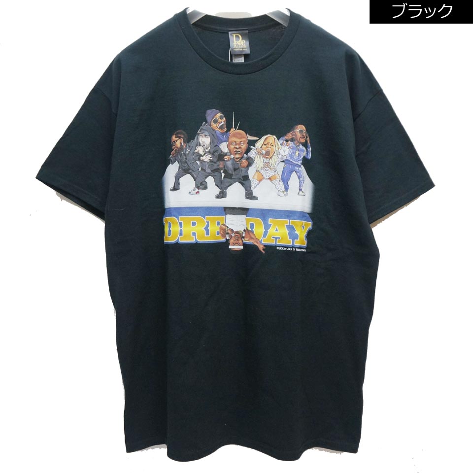 全2色 ラップアタック RAP ATTACK Tシャツ Fuckin' Jay × Rap Attack "Dre Day" Tee ラップTシャツ ヒップホップ HIPHOP ホワイト 白 ...