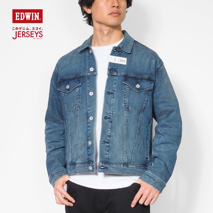 JERSEYS EDWIN エドウィン ジャージーズ デニムジャケット Gジャン ストレッチ (ET1137) メンズファッション ブランド ...