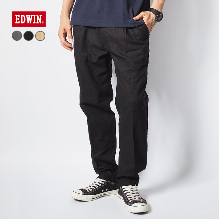 EDWIN エドウィン EASY WEAR イージートラウザー シャンブレー 麻 (EEW03) メンズファッション ブランド : M’S SANSHIN エムズサンシン - 通販 ...