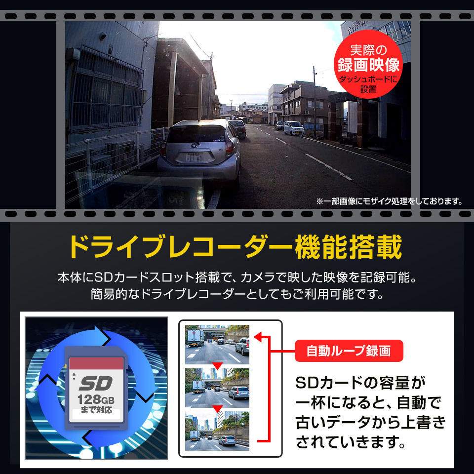 トラック バックカメラ 4台&9インチモニターセット12V/24V対応 トラック バックカメラ 4台&9インチモニターセット12V/24V対応