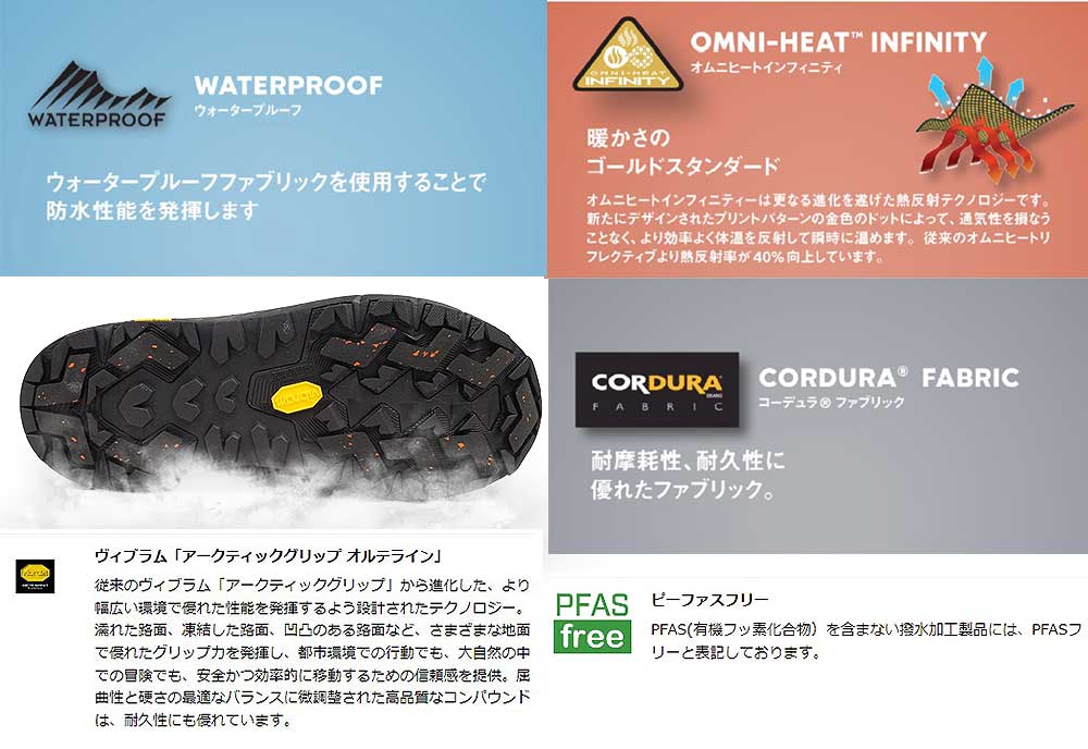 コロンビア 防水 スノーブーツ 防滑 YU7423 イエローテイル ブーツ アークティックグリップ ウォータープルーフ オムニヒート ...