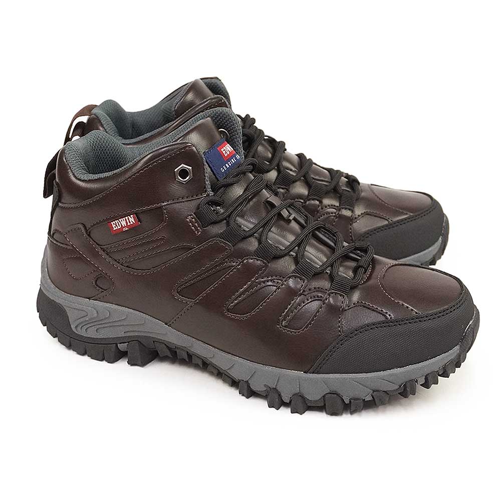 EDWIN エドウィン 防水 アウトドアシューズ メンズ EDM-676 ミッドカット スニーカー ハイキング キャンプ 登山 : マイスキップ - 通販 - Yahoo!ショッピング