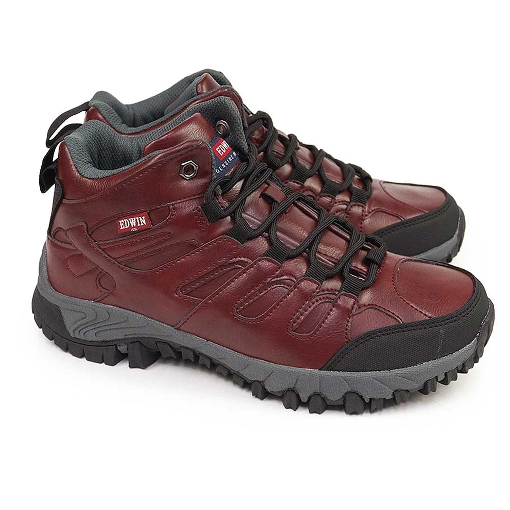 EDWIN エドウィン 防水 アウトドアシューズ メンズ EDM-676 ミッドカット スニーカー ハイキング キャンプ 登山 : マイスキップ - 通販 - Yahoo!ショッピング