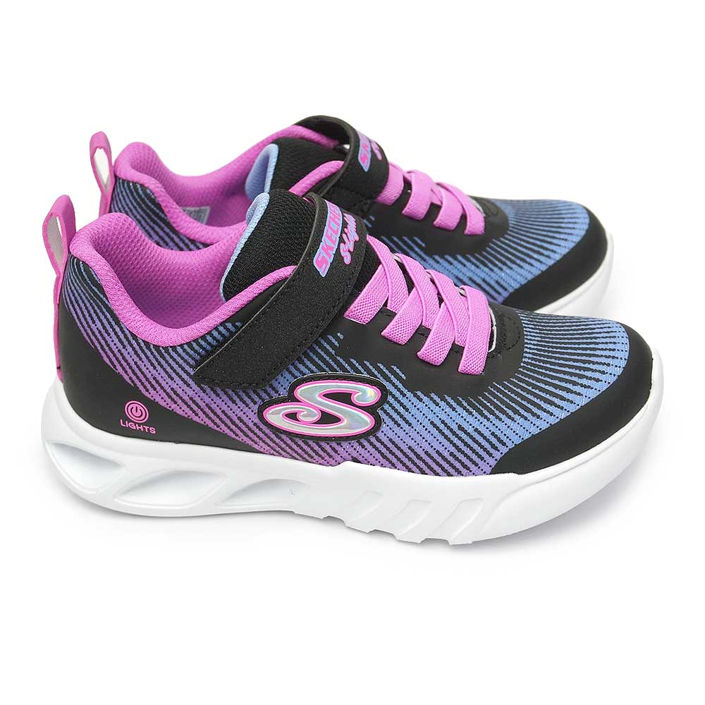 SKECHERS（スケッチャーズ） 光る靴 ガールズ スニーカー 303704L Sライツ フリッカー フラッシュ 子供靴 スイッチ付 キッズ ...