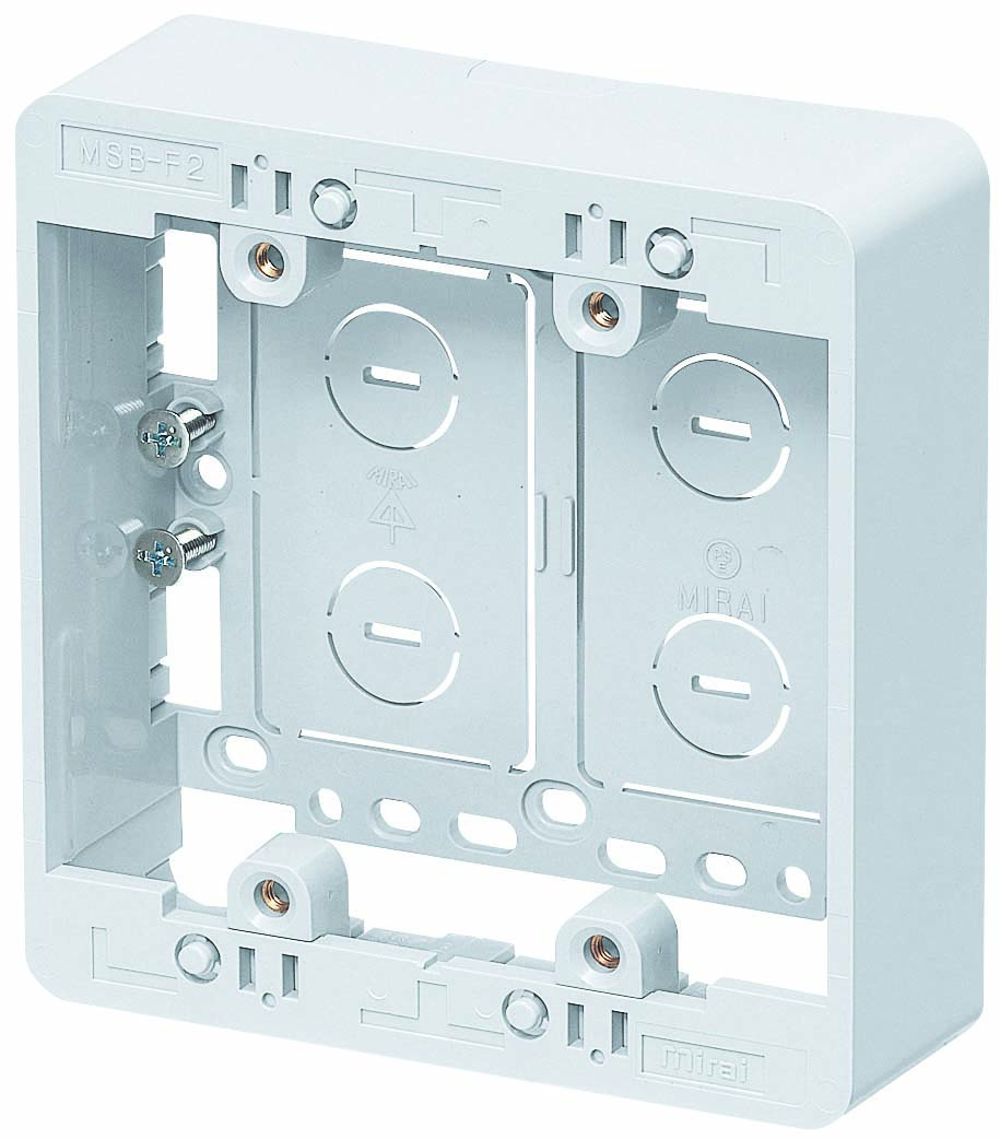MSB-F2W 未来 モール用スイッチボックス(Fタイプ)(ホワイト) : タロトデンキ - 通販 - Yahoo!ショッピング