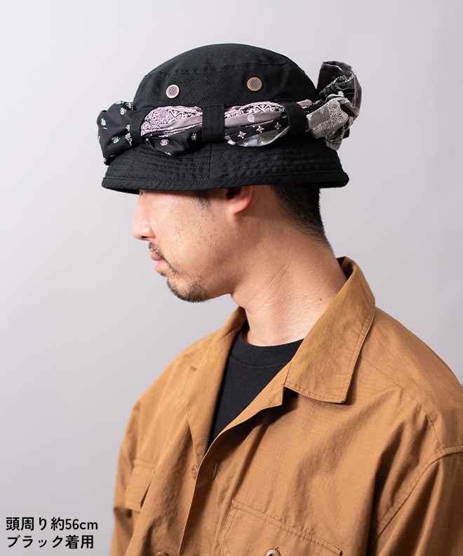 ReqHatter Req Hatter レックハッター JUNGLE HAT ハット ブーニーハット つば付き ミリタリーハット 帽子 メンズ レディース 綿 コットン バンダナ 手洗い可能 ...