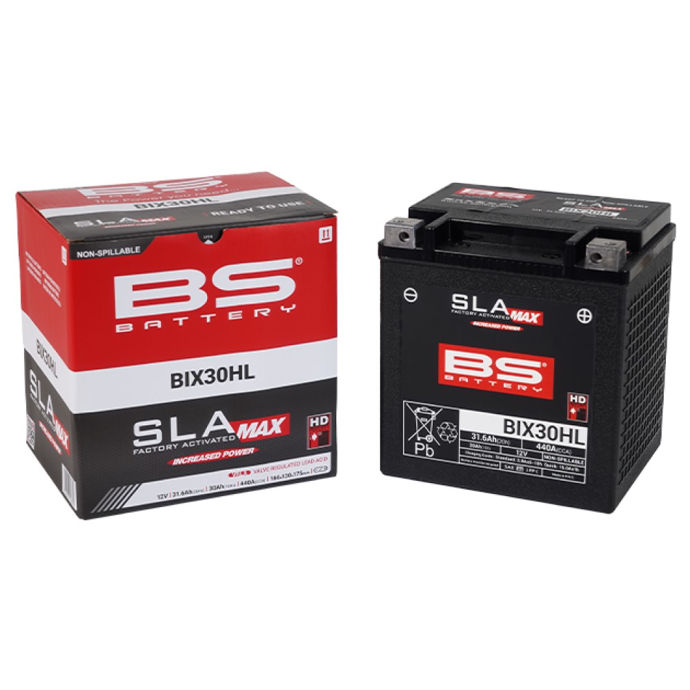 BS BATTERY BSバッテリー BIX30HL SLA-Max 液入充電済 : 南海部品WebSHOP・Yahoo!店 - 通販 - Yahoo!ショッピング