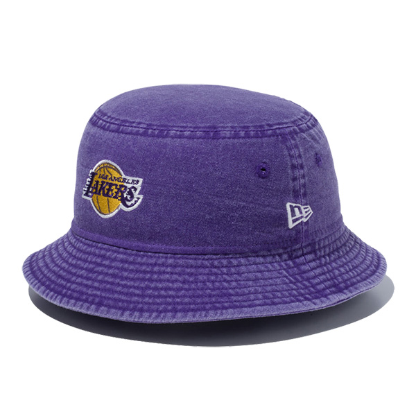 NEW ERA ニュー エラ バケット01 NBA Bucket Hat Acid Wash ロサンゼルス・レイカーズ パープル バケット ...