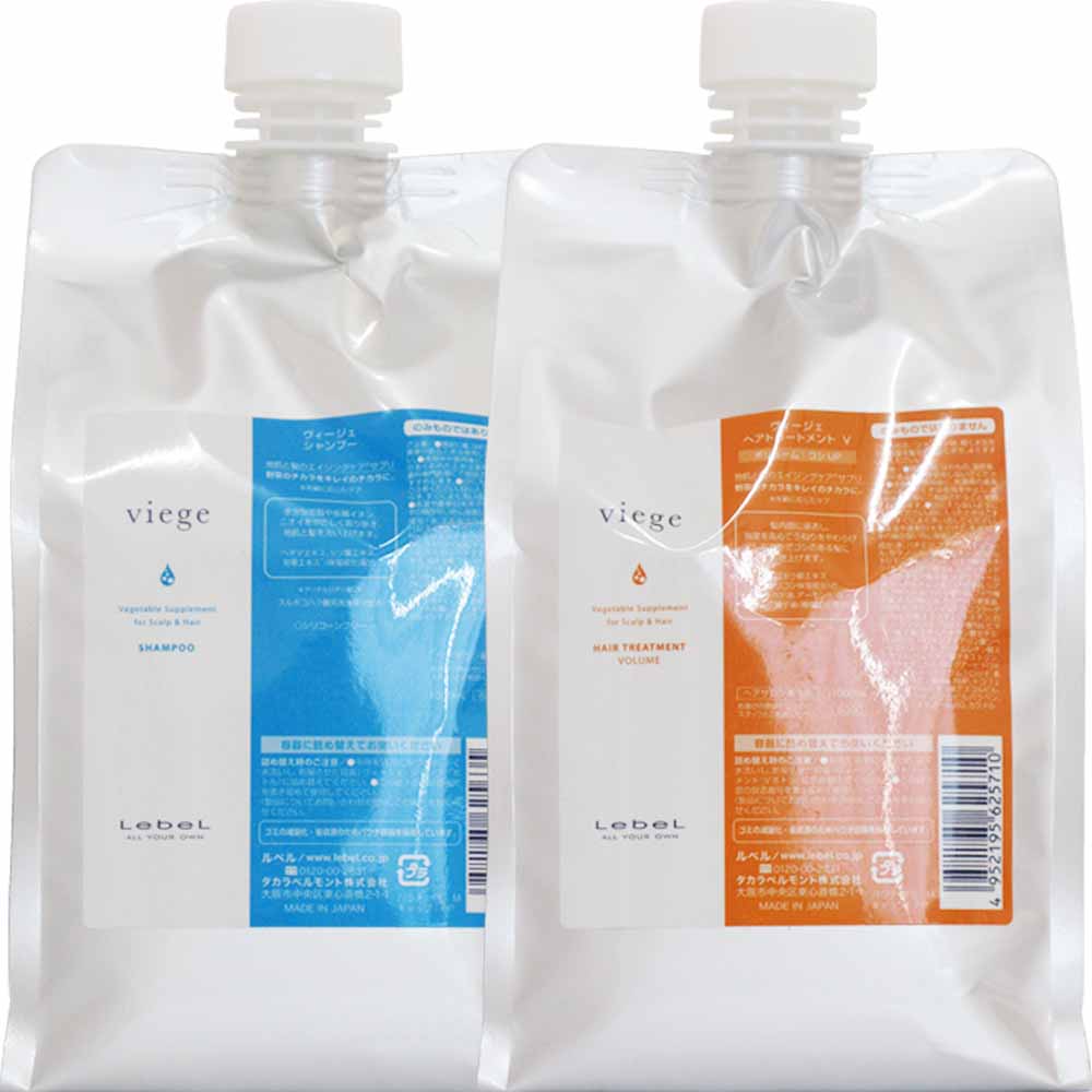 viege ルベル ヴィージェ シャンプー ＆ トリートメント 詰め替え用 セット / 1000mLリフィル + : プロ用ヘアコスメnetsbee - 通販 - Yahoo!ショッピング